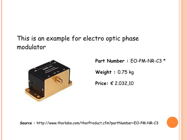 Electro-optic modulators | PPT | Physics | Science