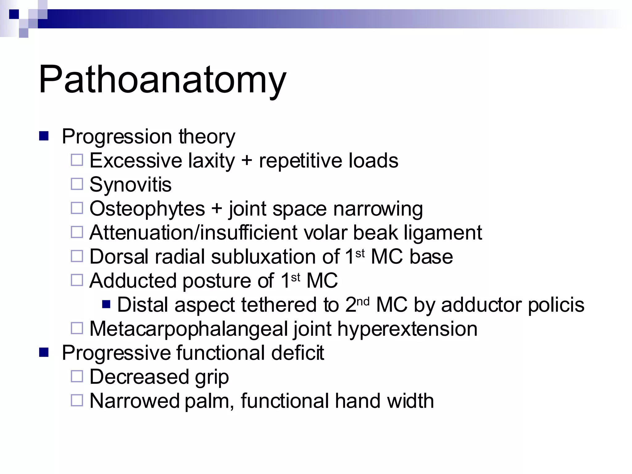 Basal Joint Arthritis Of The Thumb | PPT