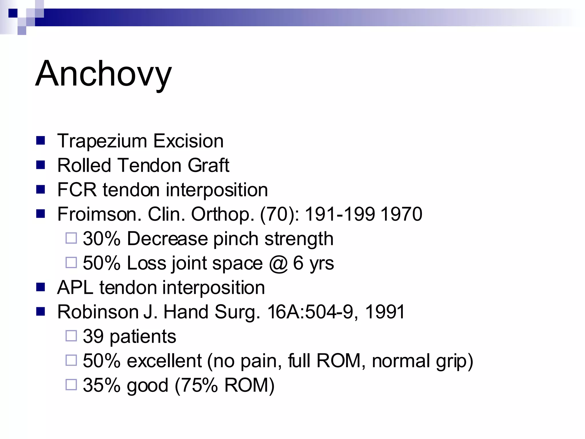 Basal Joint Arthritis Of The Thumb | PPT