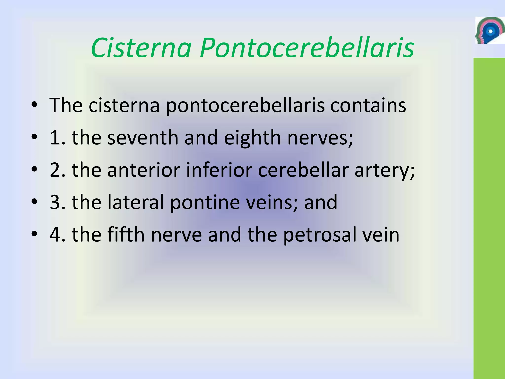 Cisterns of brain | PPTX | Brain and Nervous System Disorders ...