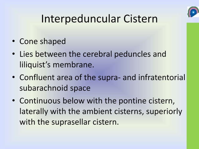 Cisterns of brain | PPTX | Brain and Nervous System Disorders ...