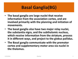 Basal ganalia :Motor function &Deep Brain stimulation (DBS) | PPTX ...