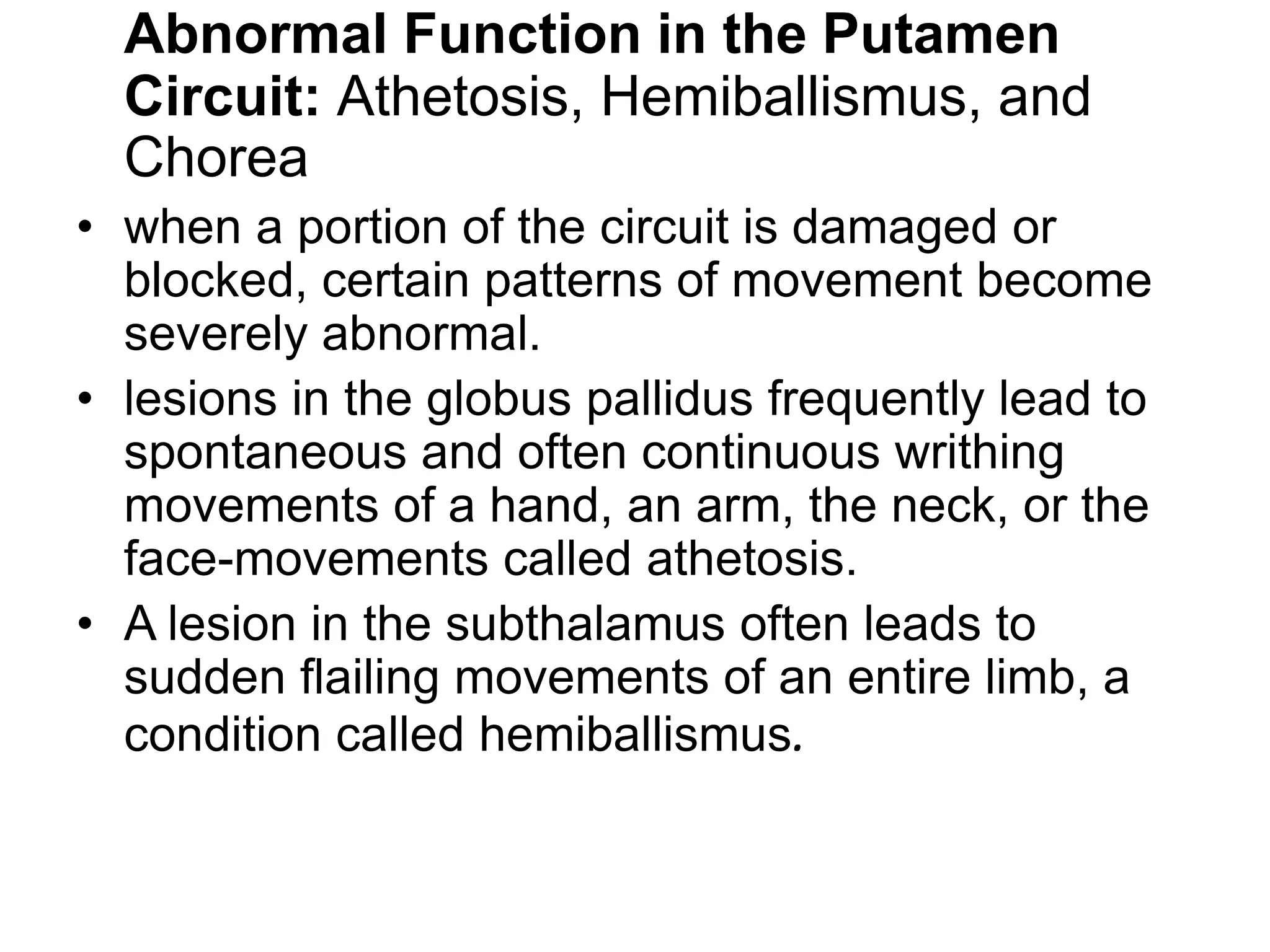 Basal ganglia physiology | PPTX