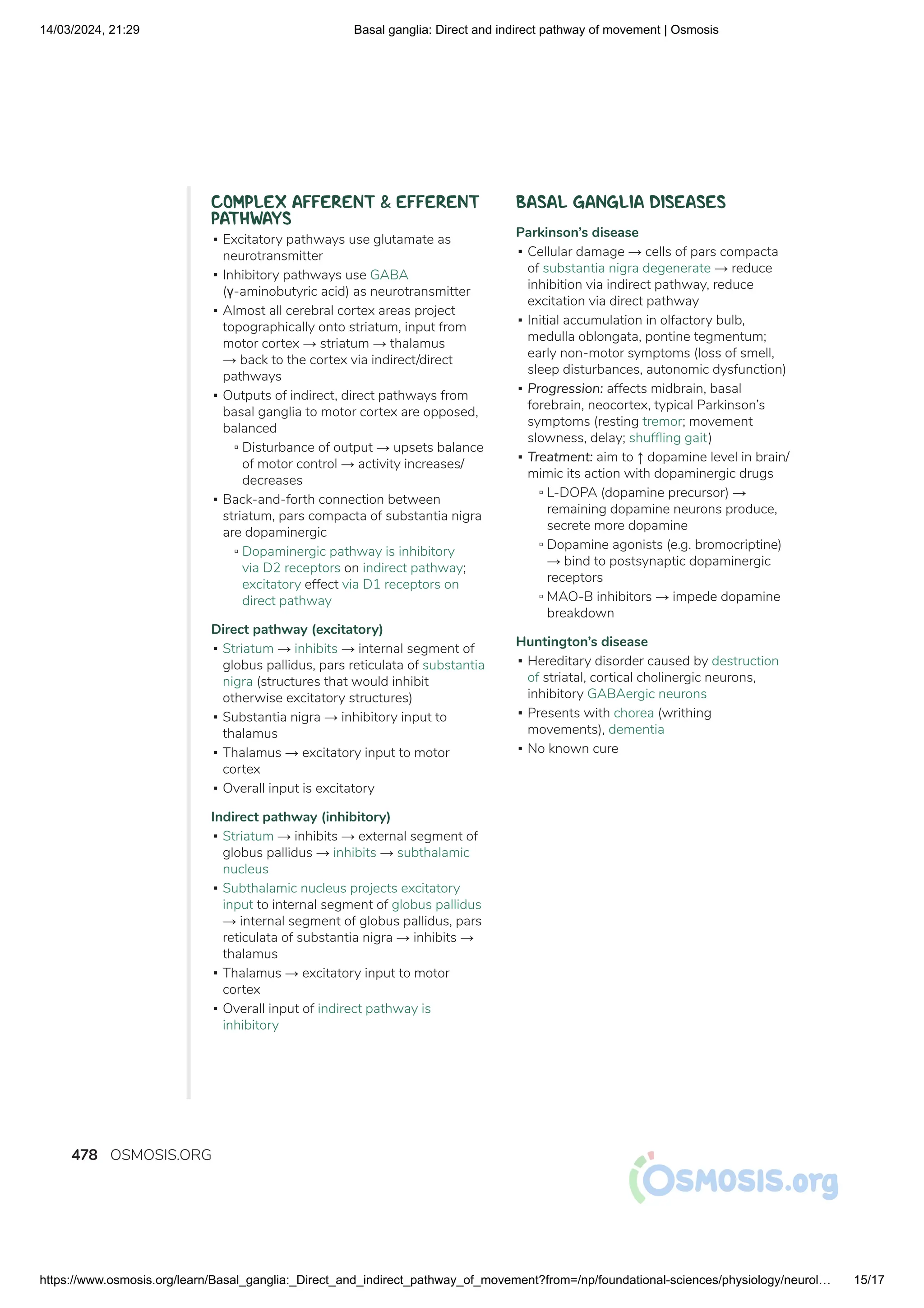 Basal ganglia_ Direct and indirect pathway of movement _ Osmosis.pdf