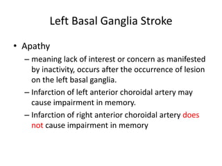 Basal ganglia stroke | PPT