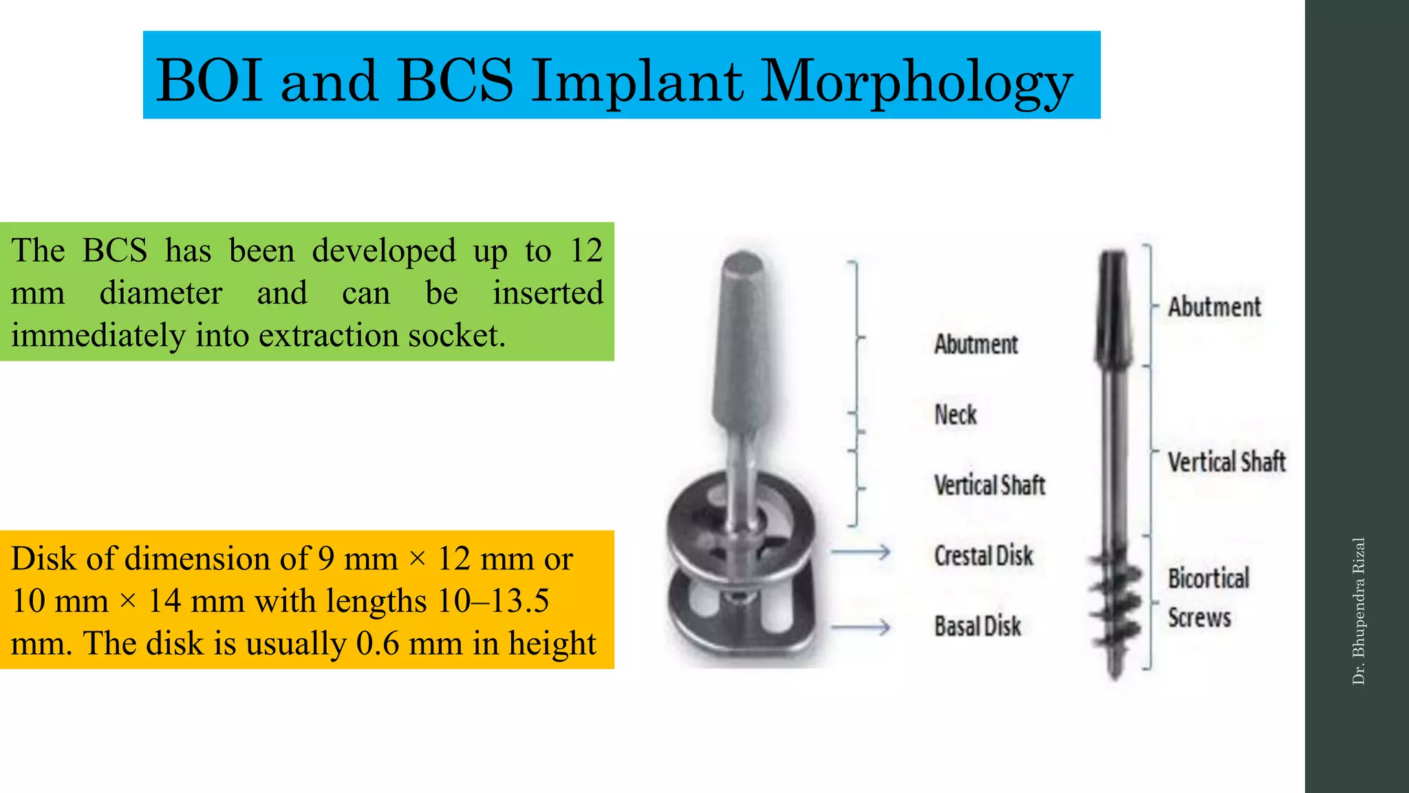 Basal implant - a newer variety of implant system | PPTX
