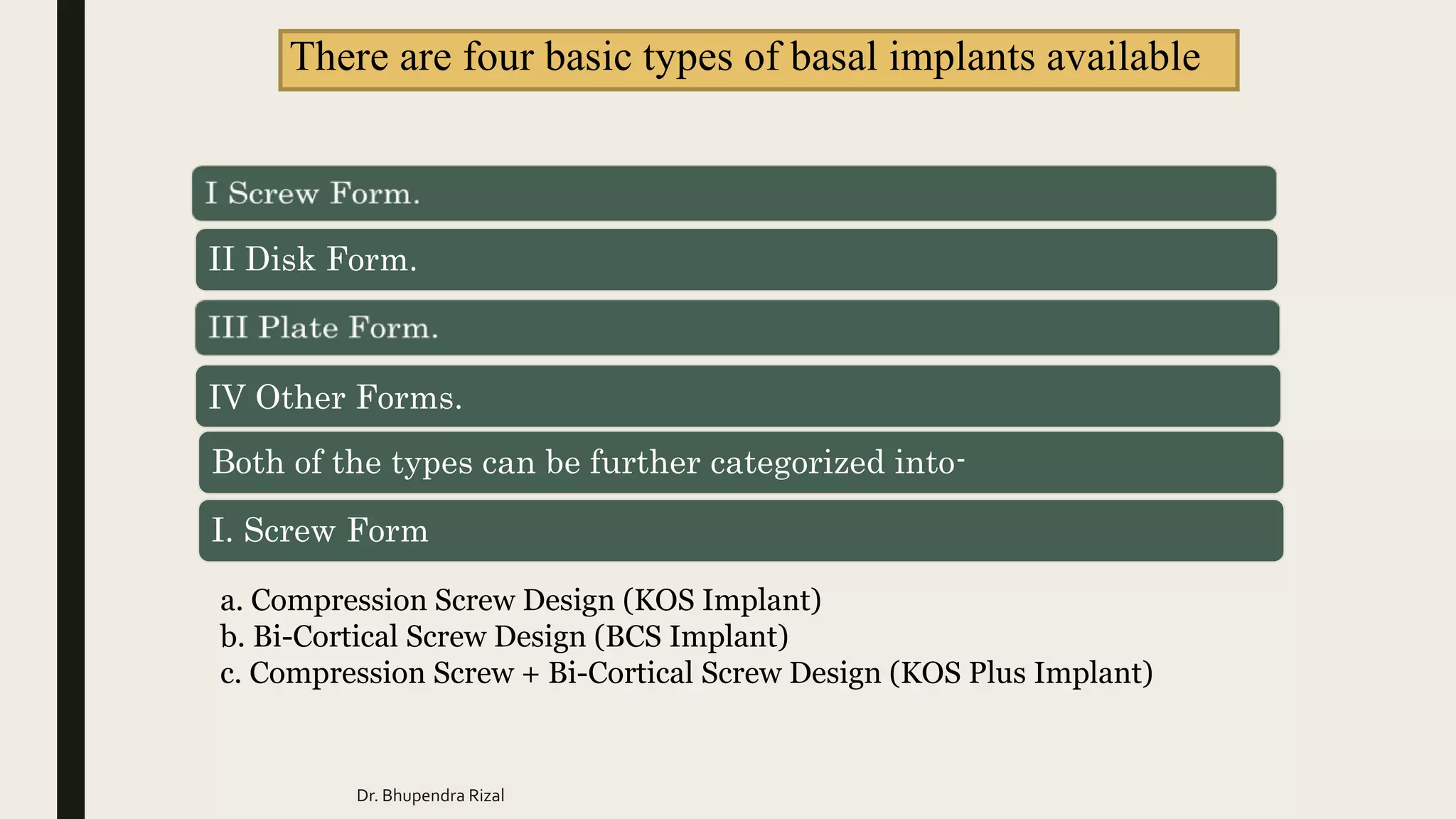 Basal implant - a newer variety of implant system | PPTX