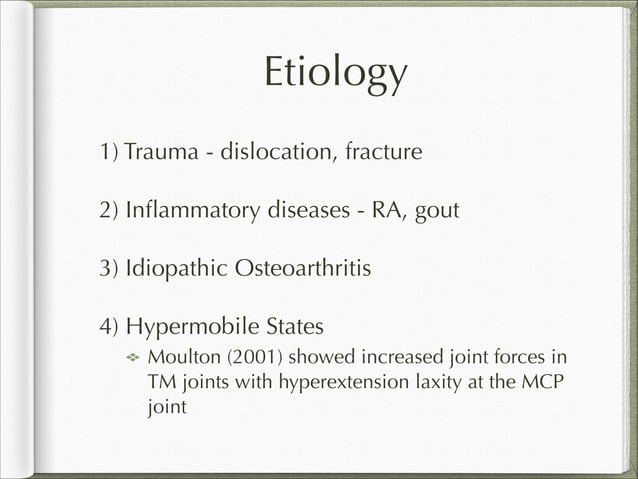 Basal joint arthritis presentation | PDF