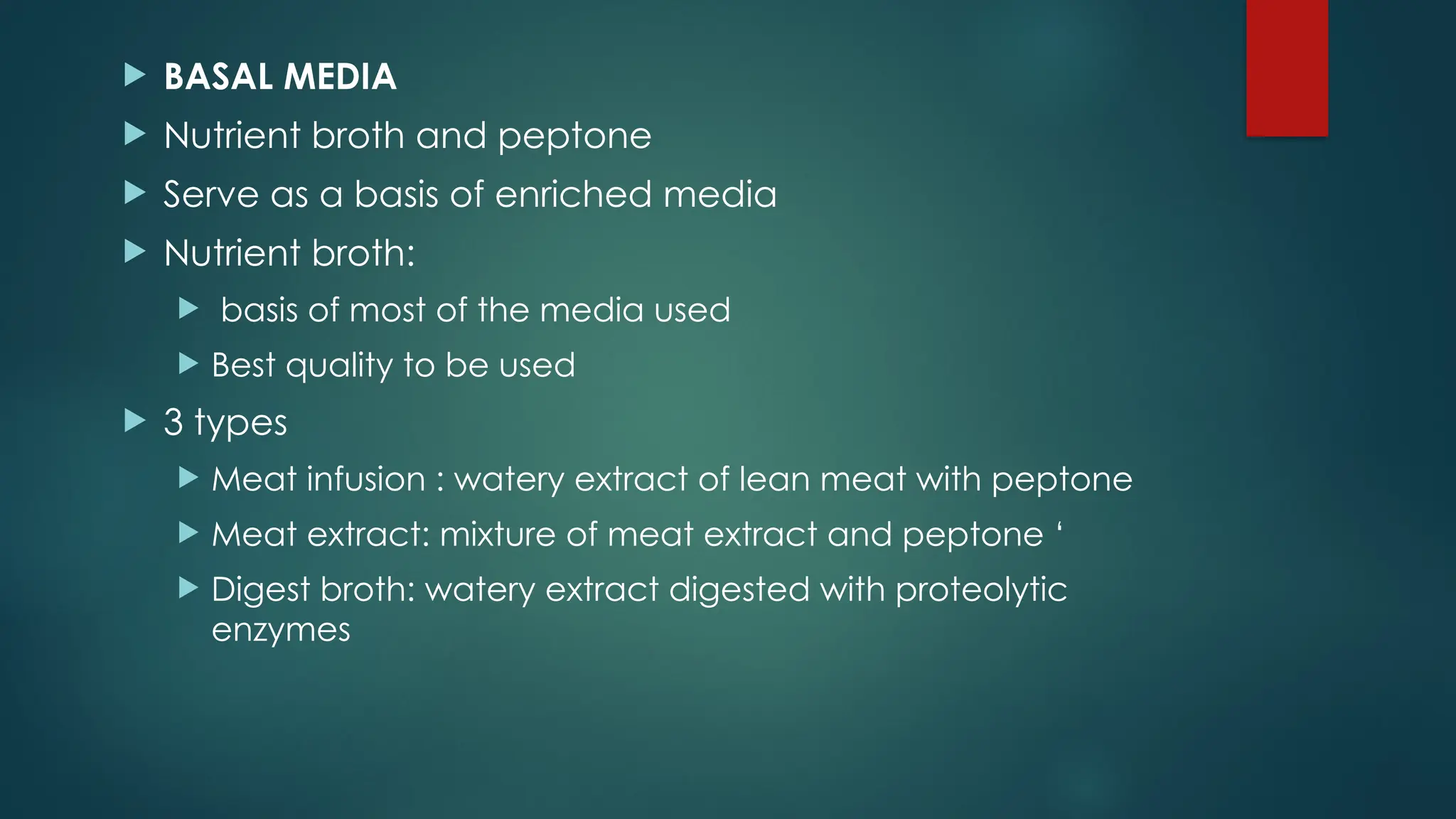 basal media for microbiology laboratory | PPTX