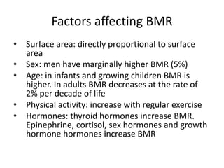 Basal metabolic rate | PPTX