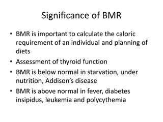 Basal metabolic rate | PPTX