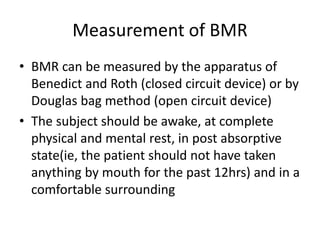 Basal metabolic rate | PPTX