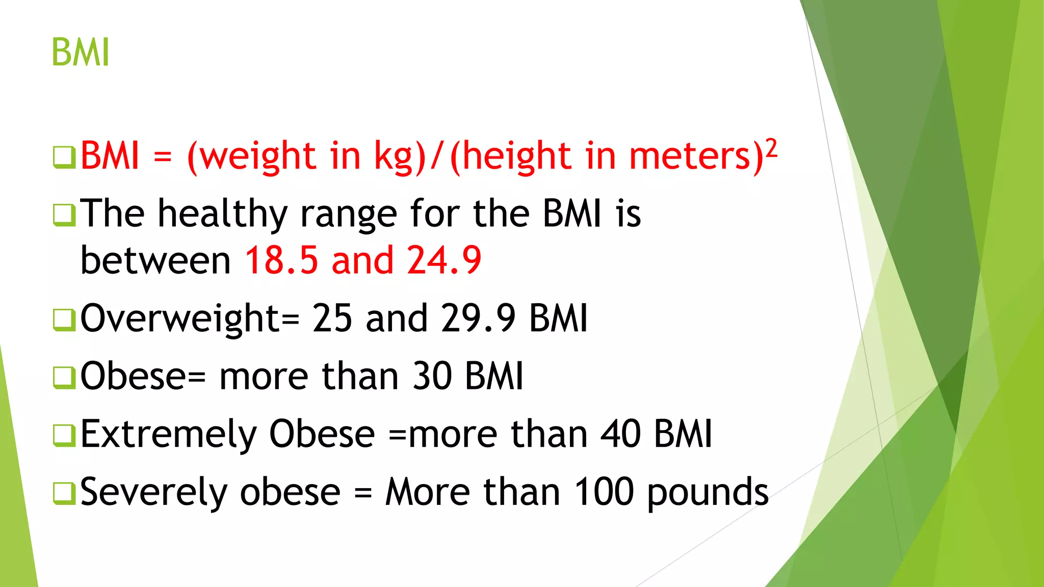 Basal metabolic rate (bmr) and basal metabolic index (bmi) (mushtaq ...
