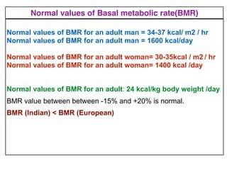 Basal metabolic rate(bmr)and nutrition | PDF