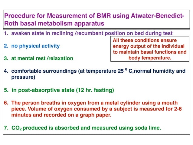 Basal metabolic rate(bmr)and nutrition