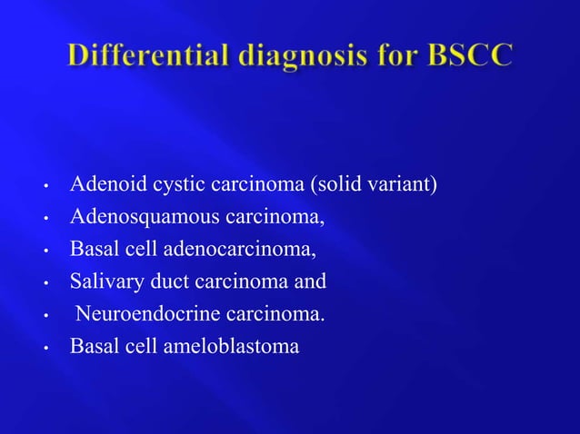Basaloid squamous cell carcinoma seminar | PPT