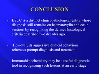 Basaloid squamous cell carcinoma seminar | PPT