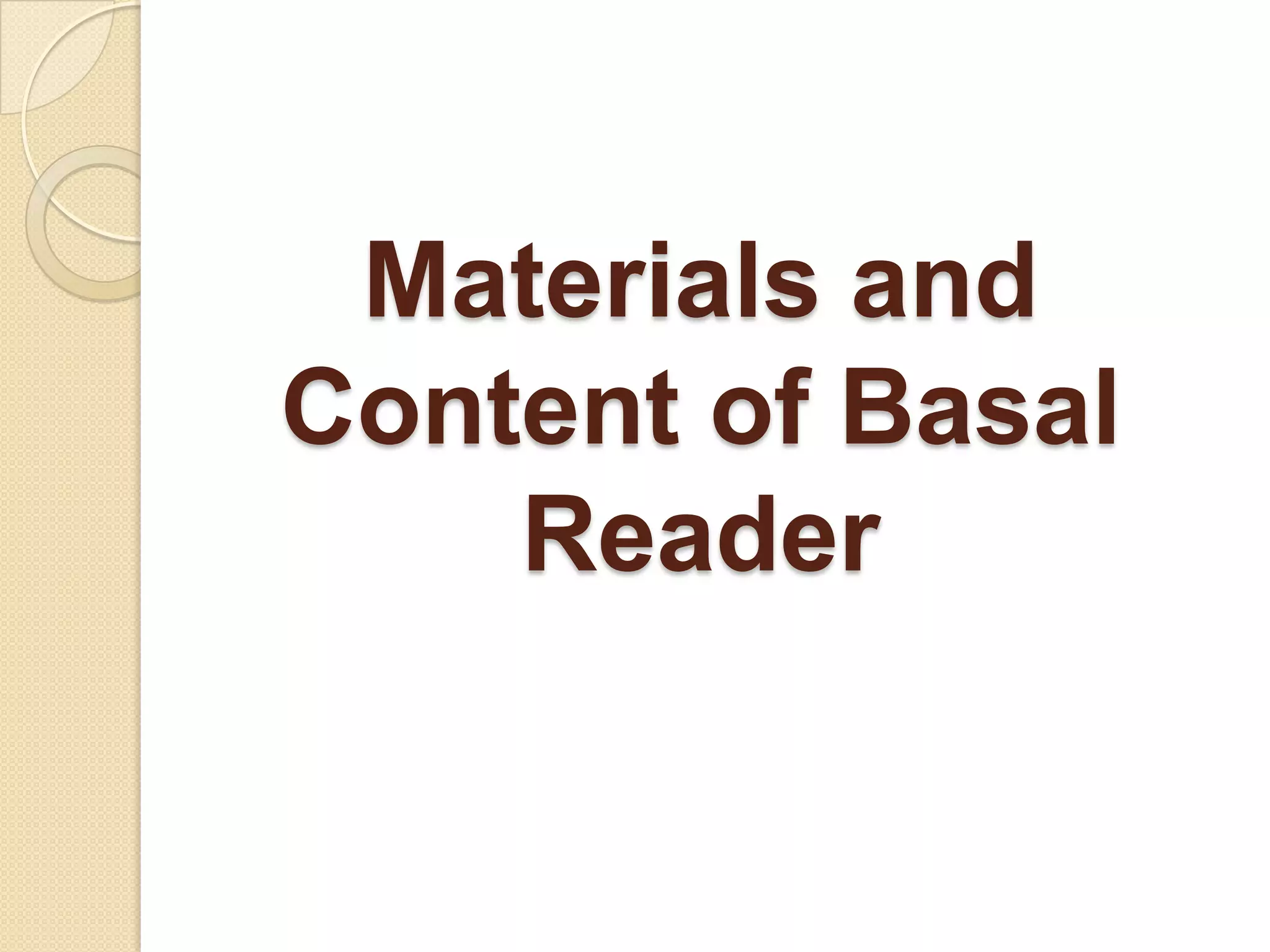 Basal reading approach | PPTX