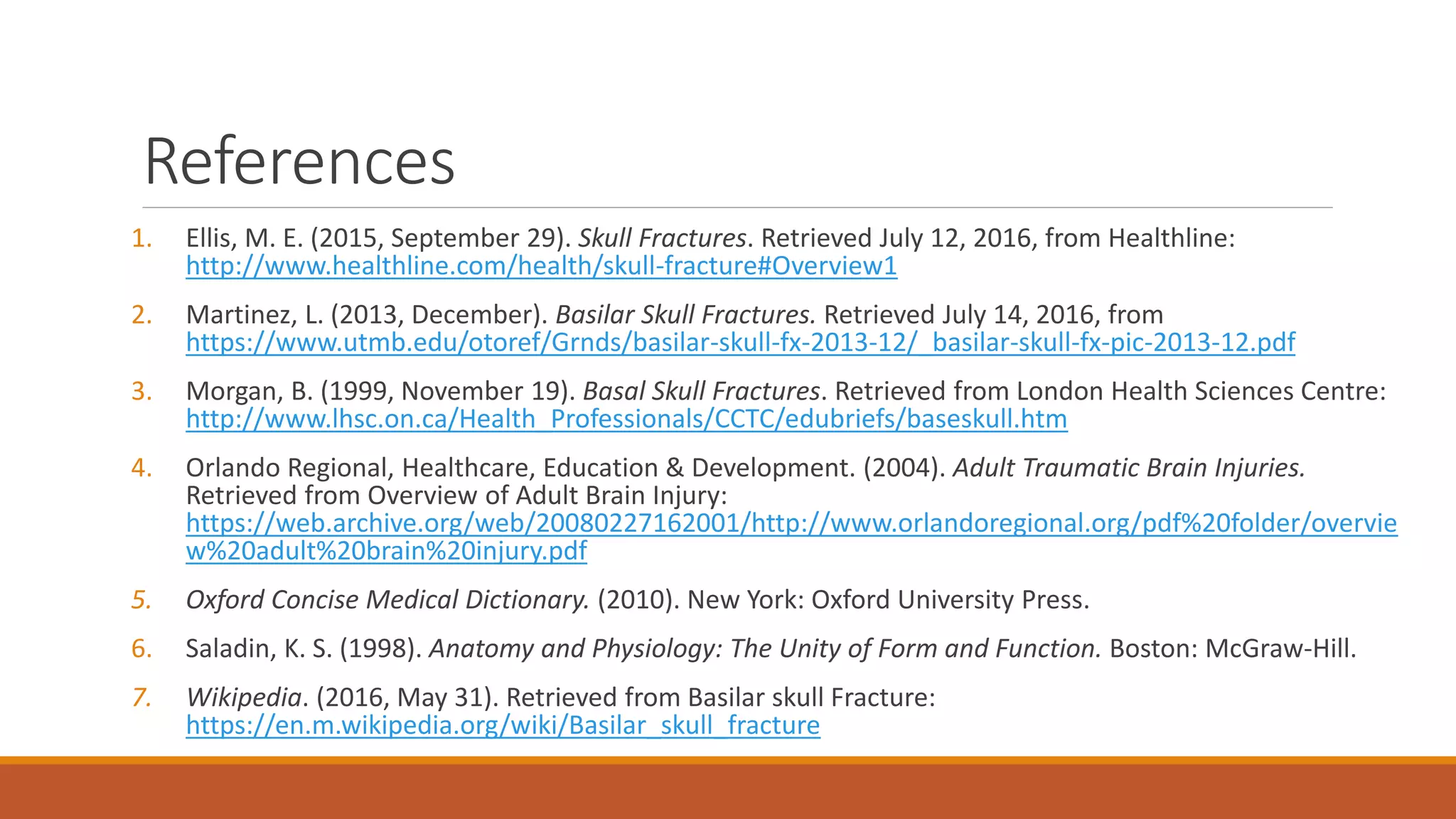 Basal skull fractures | PPTX