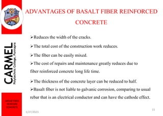 basaltfiberreinforcedconcrete-181203144510.pptx | Geology | Science