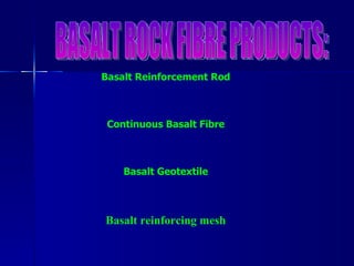 Basalt rock fibre | PPT