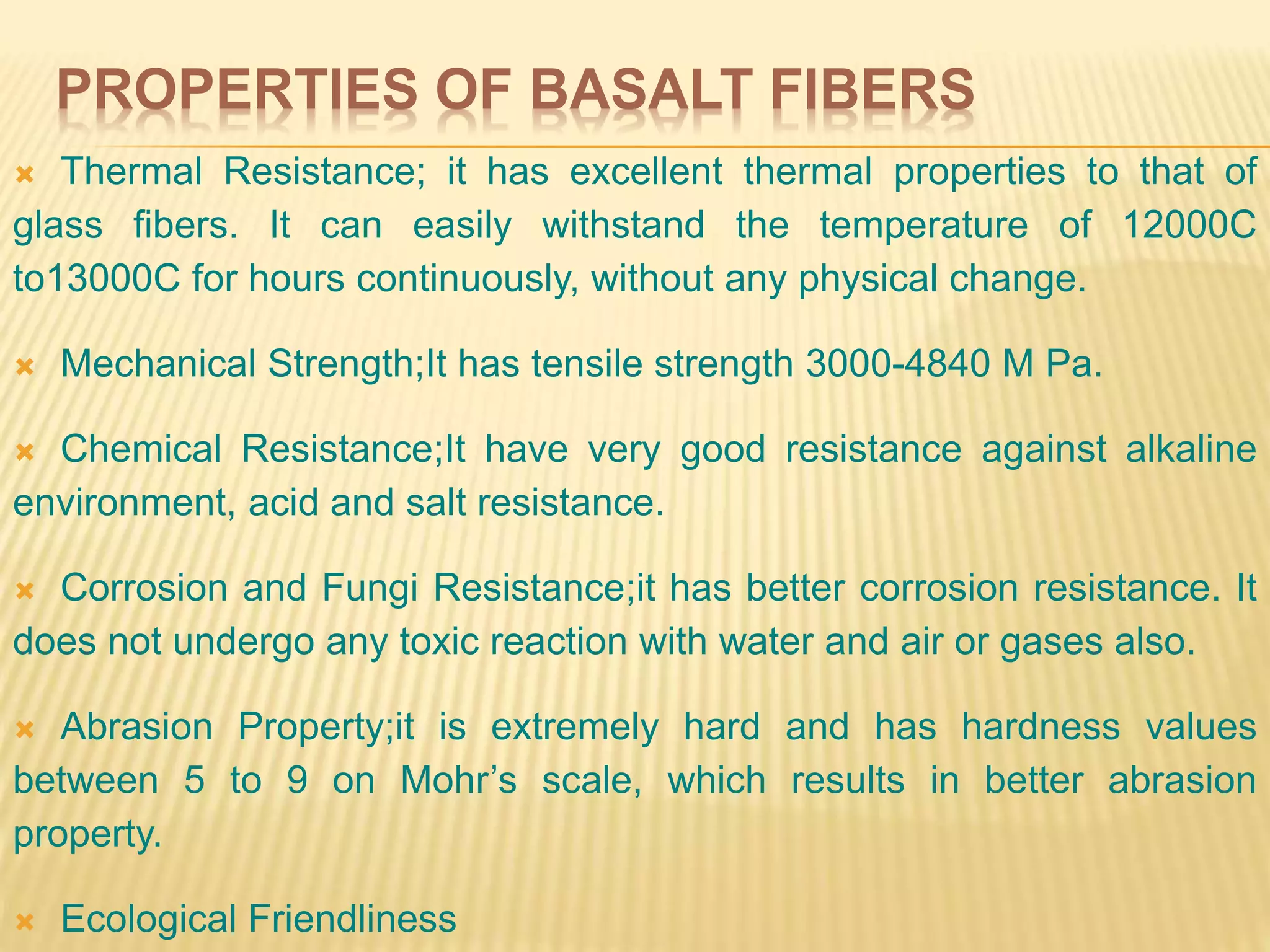 Basalt rock fibre | PPT