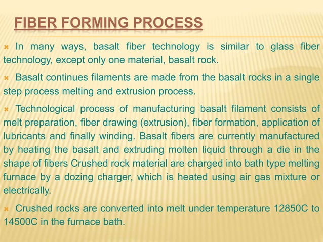 Basalt rock fibre | PPT