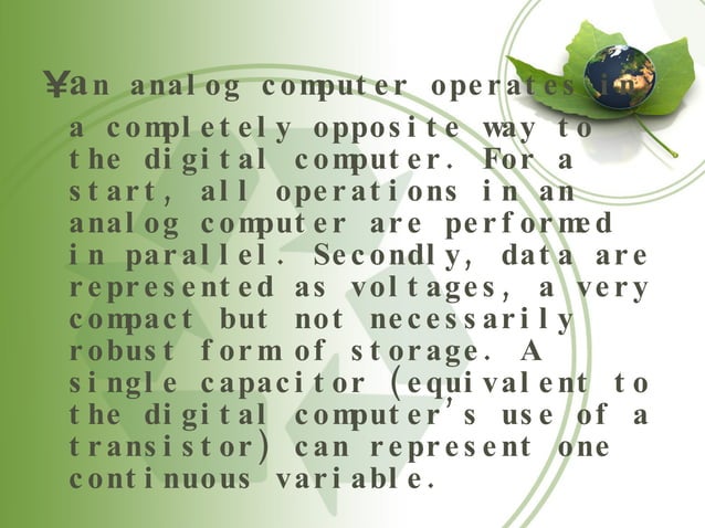 Analog And Digital Computers Ppt