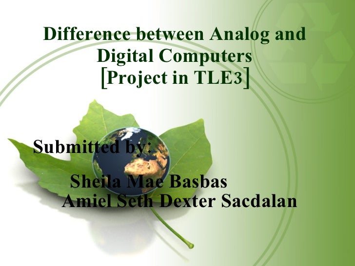 Analog and Digital Computers