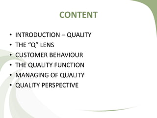 Basci Concept of Quality | PPTX