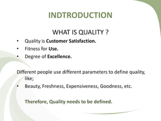 Basci Concept of Quality | PPTX