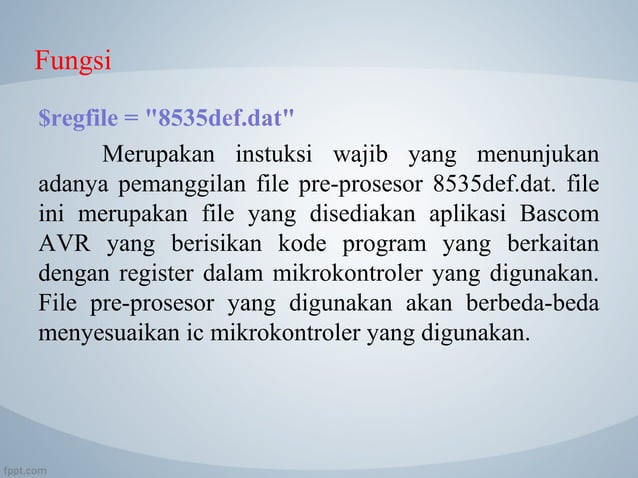 BASCOM AVR Dua LED | PPT