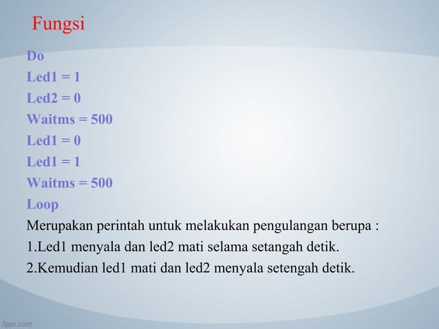 BASCOM AVR Dua LED | PPT