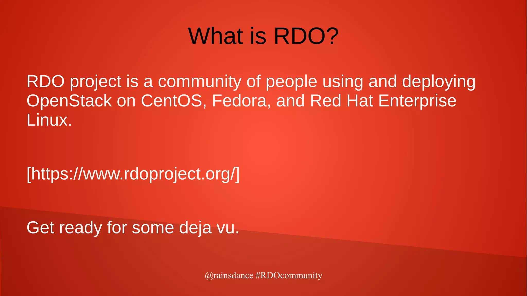 Build a Basic Cloud Using RDO-manager | PPT