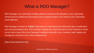 Build a Basic Cloud Using RDO-manager | PPT
