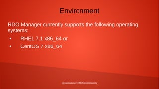 Build a Basic Cloud Using RDO-manager | PPT