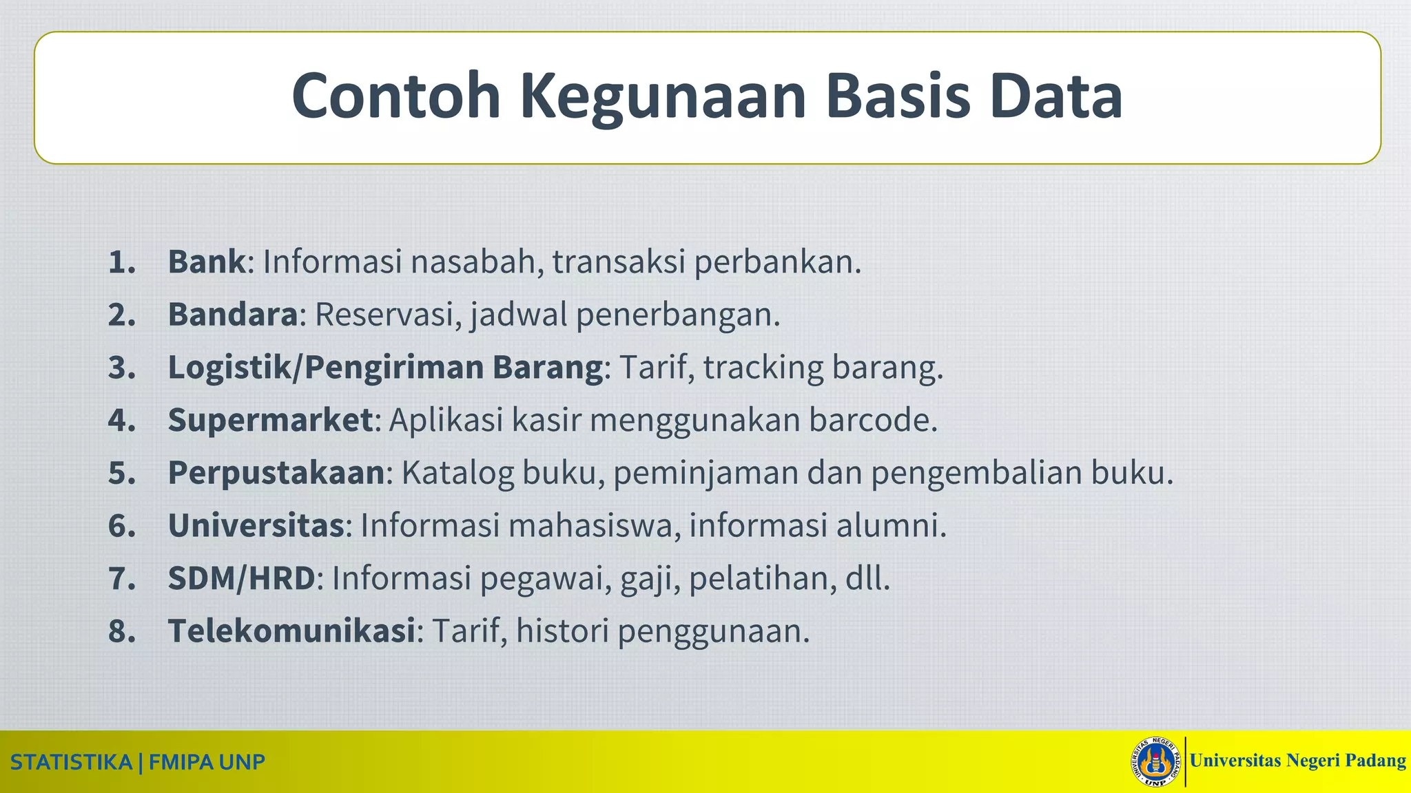 Basdat minggu 02. Basis Data dalam Sistem Informasi Dan Arsitektur ...