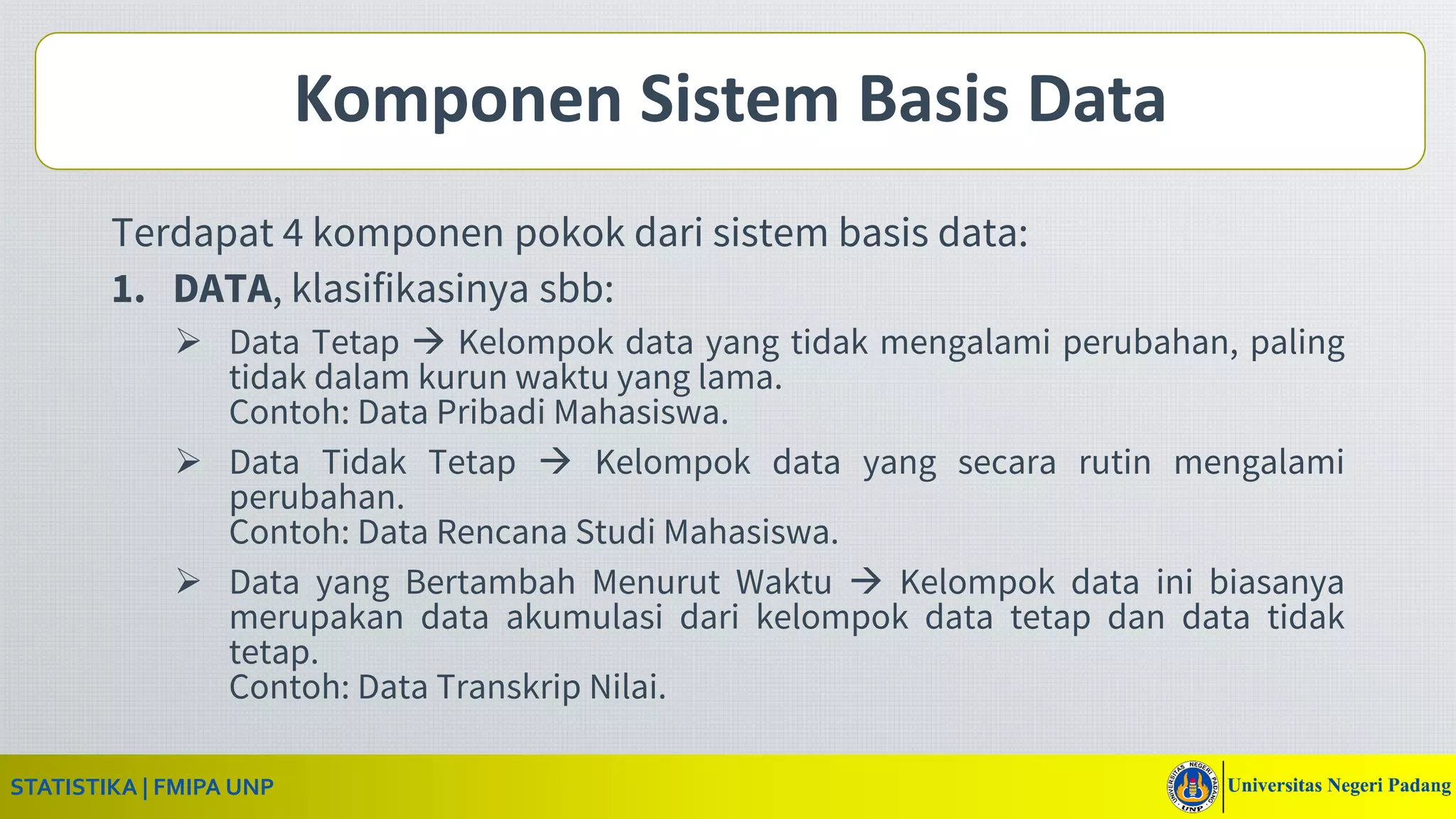 Basdat minggu 03 database management system (dbms) | PPT