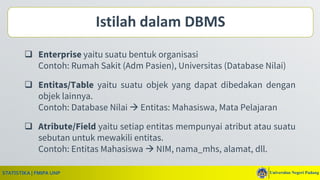 Basdat minggu 03 database management system (dbms) | PPT