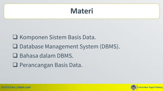 Basdat minggu 03 database management system (dbms) | PPT