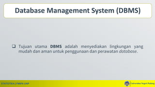 Basdat minggu 03 database management system (dbms) | PPT