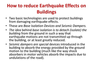 How to reduce Earthquake Effects on Buildings? | PPTX