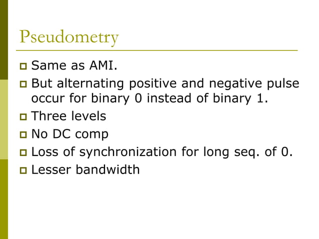 Base Band Digital Data Transmission Line Coding Copy Ppt