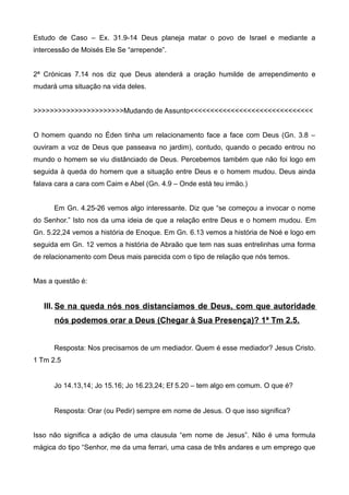 Base bíblica estudo oração | ODT