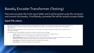 Base64 Encoder And Decoder Transformer With Mule ESB | PPT