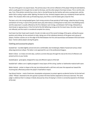 Baseball | DOCX