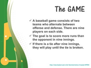 Baseball lesson history, equipment, skills | PDF