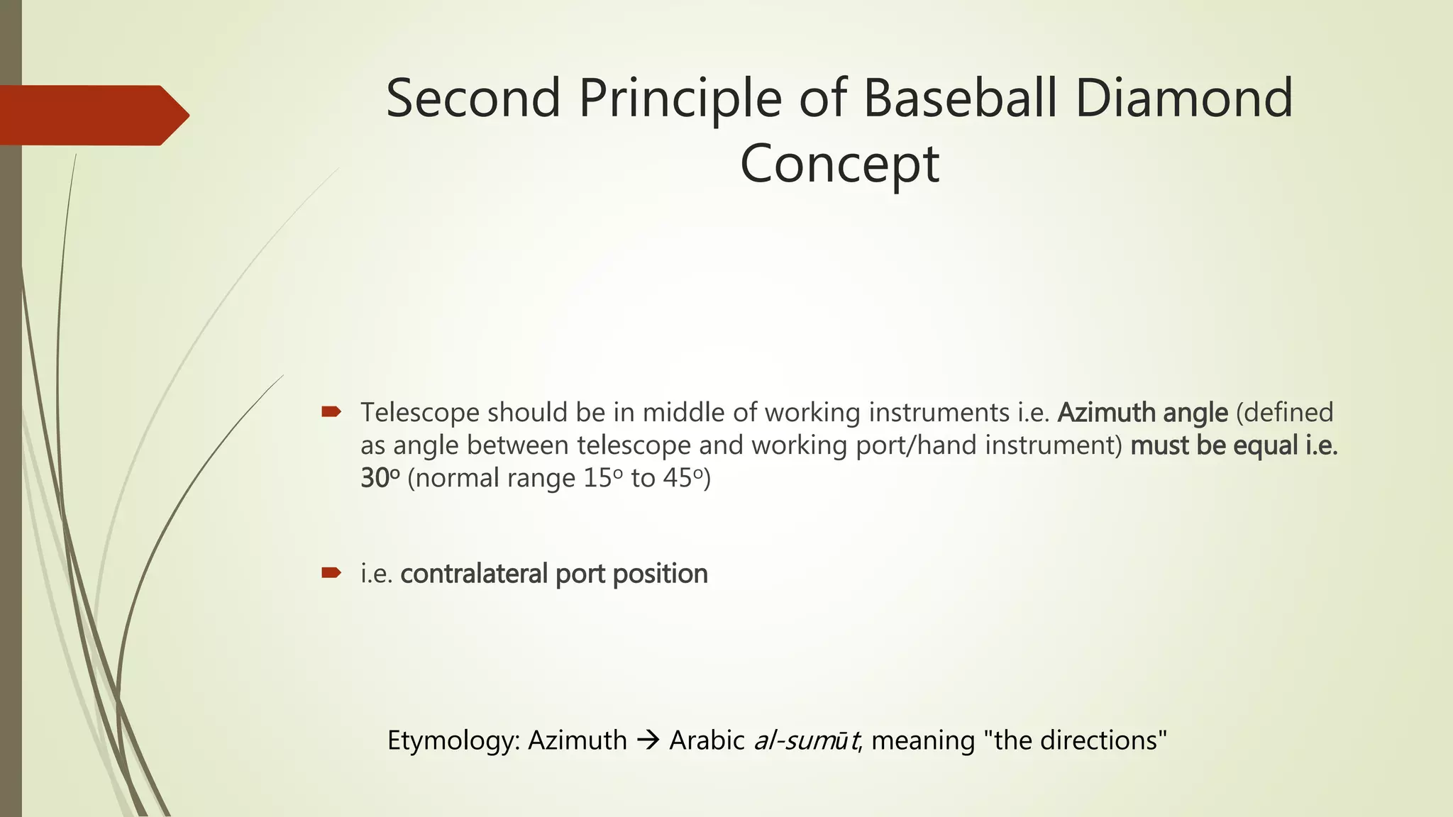 Baseball diamond concept for port position in laparoscopy | PPTX