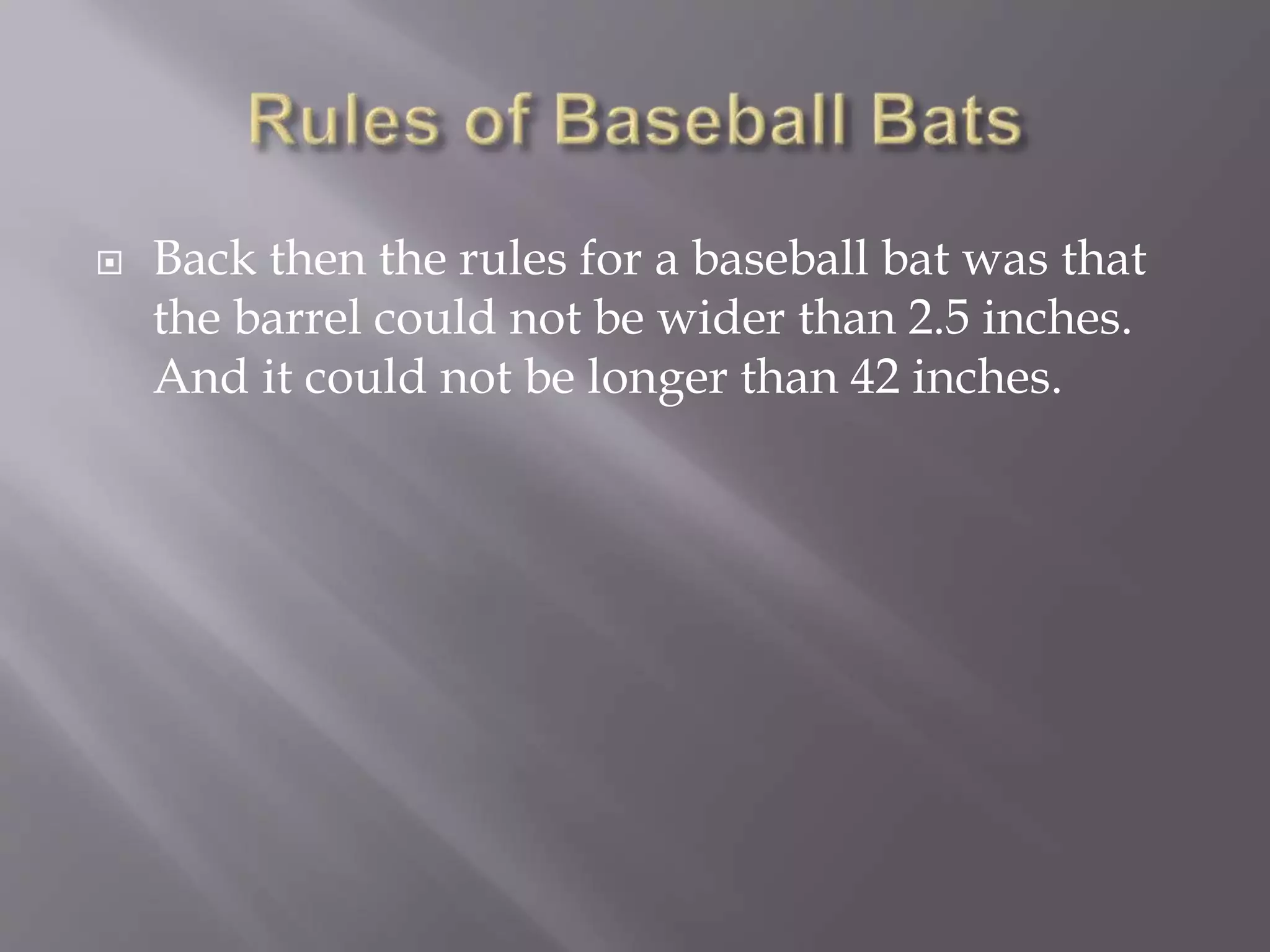 Baseball History | PPT