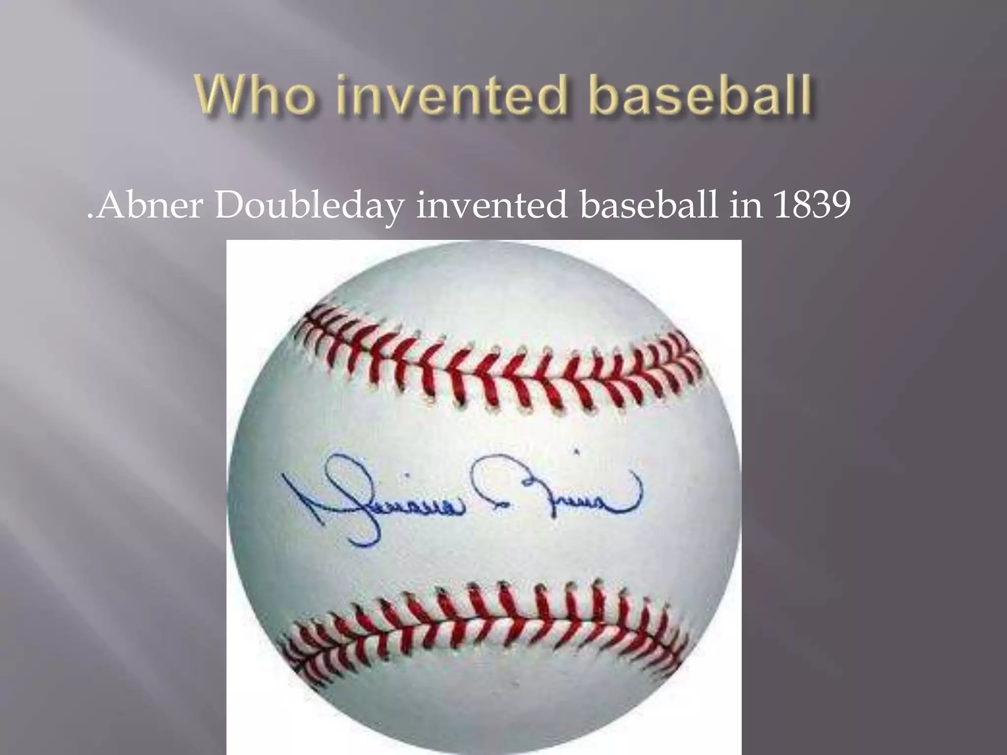 Baseball History | PPTX